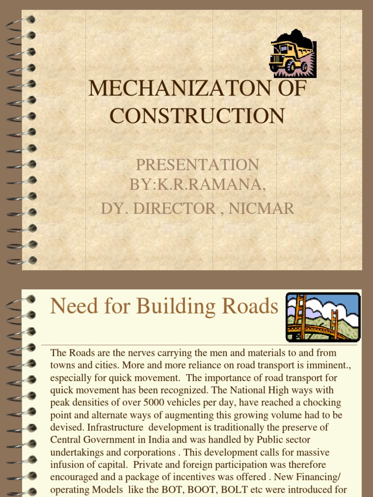 Mechanization in Road Construction | PDF | Industries | Engineering
