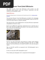 ASME UW-12 Joint Efficiency Table | PDF | Welding | Construction