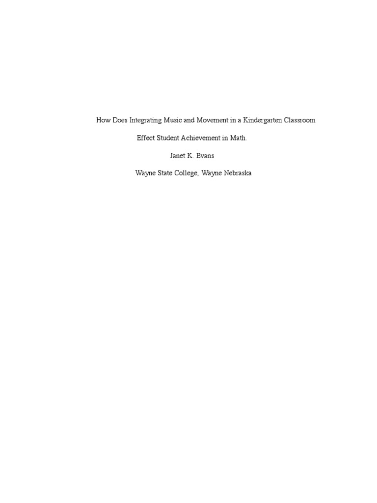 Intergrating Music & Movement in Lessons | PDF | Memory | Learning