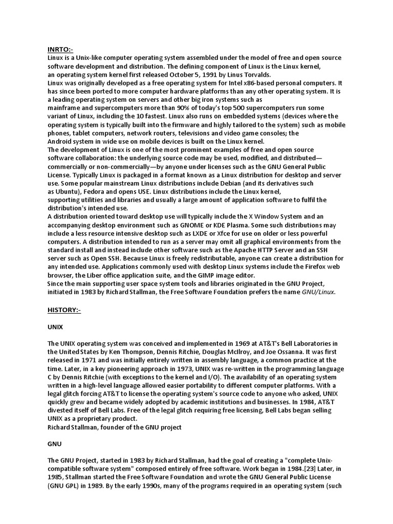 Linux Case Study | PDF | Linux | Operating System Linux Case Study | PDF | Linux | Operating System
