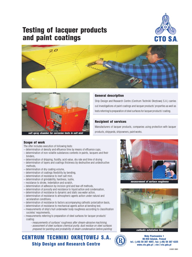 Comprehensive Testing of Paint Coatings | PDF | Home & Garden | Art