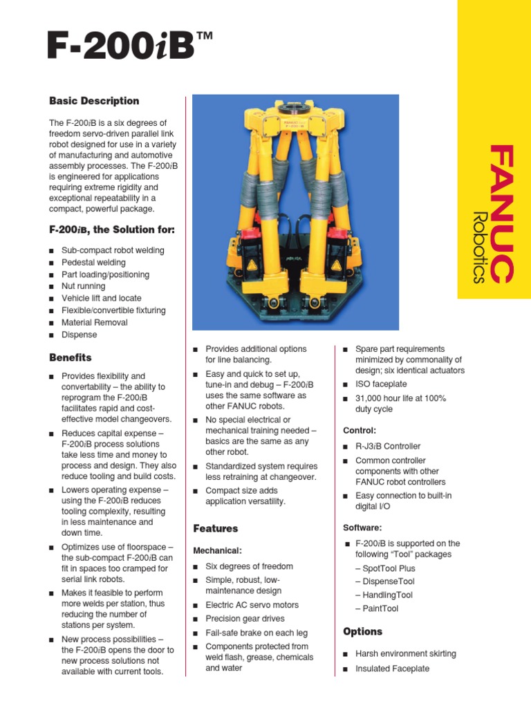 F 200ib | PDF | Robot | Robotics
