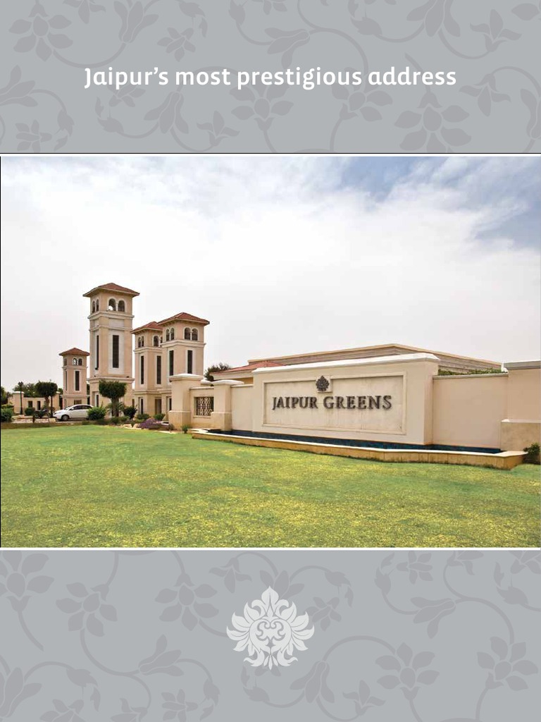 Jaipur's Most Prestigious Address | PDF | Business