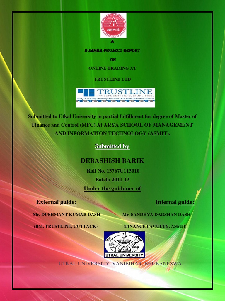 Online Trading Trustline Debashis | PDF | Day Trading | Stocks