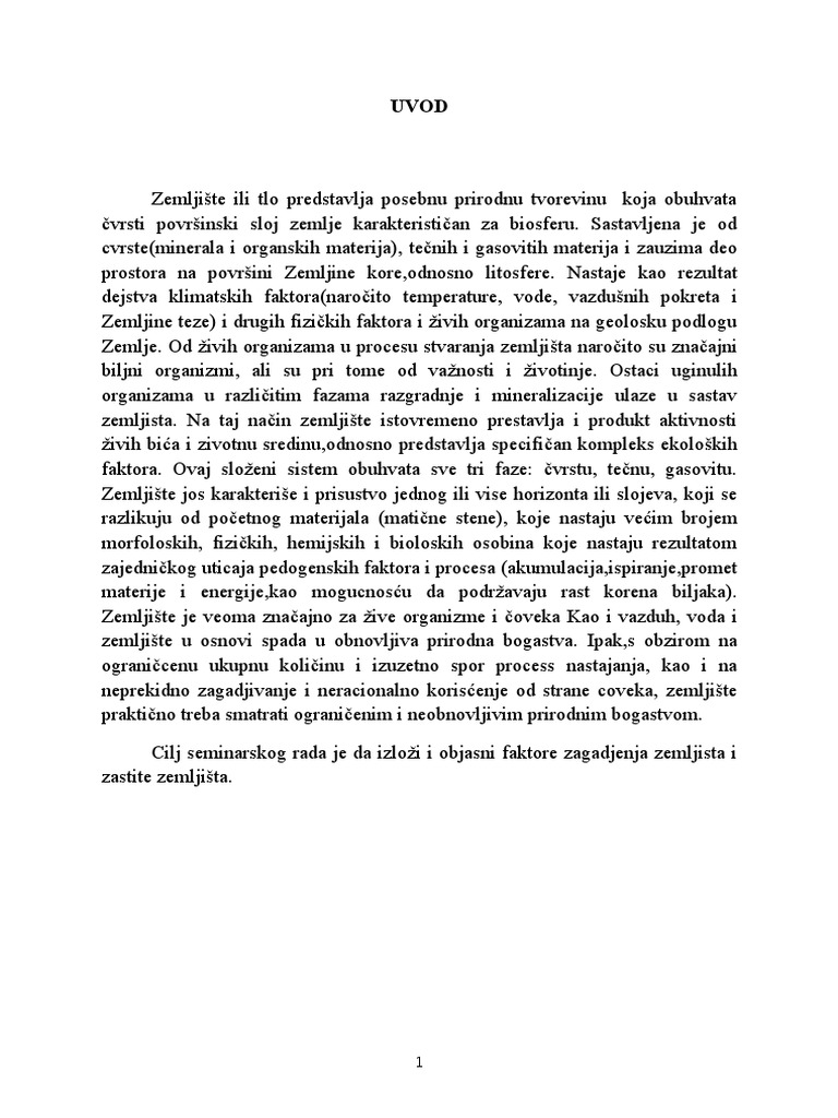 Zagadjivanje I Zastita Zemljista | PDF