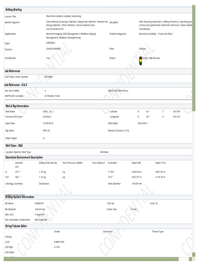 Real-Time Wellbore Stability Monitoring. | PDF | Drilling Rig | Oil Well