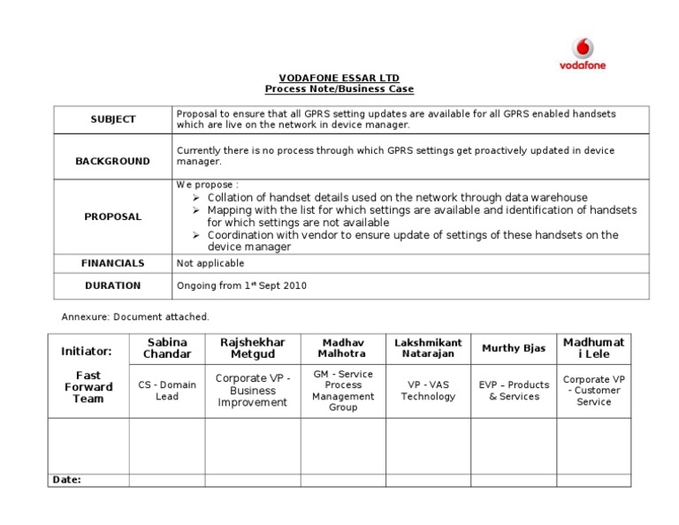 Approval Form - Proactive Update of GPRS Settings | PDF | Computers