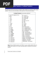 Numbers in English - English Grammar Guide | PDF | Fraction ...