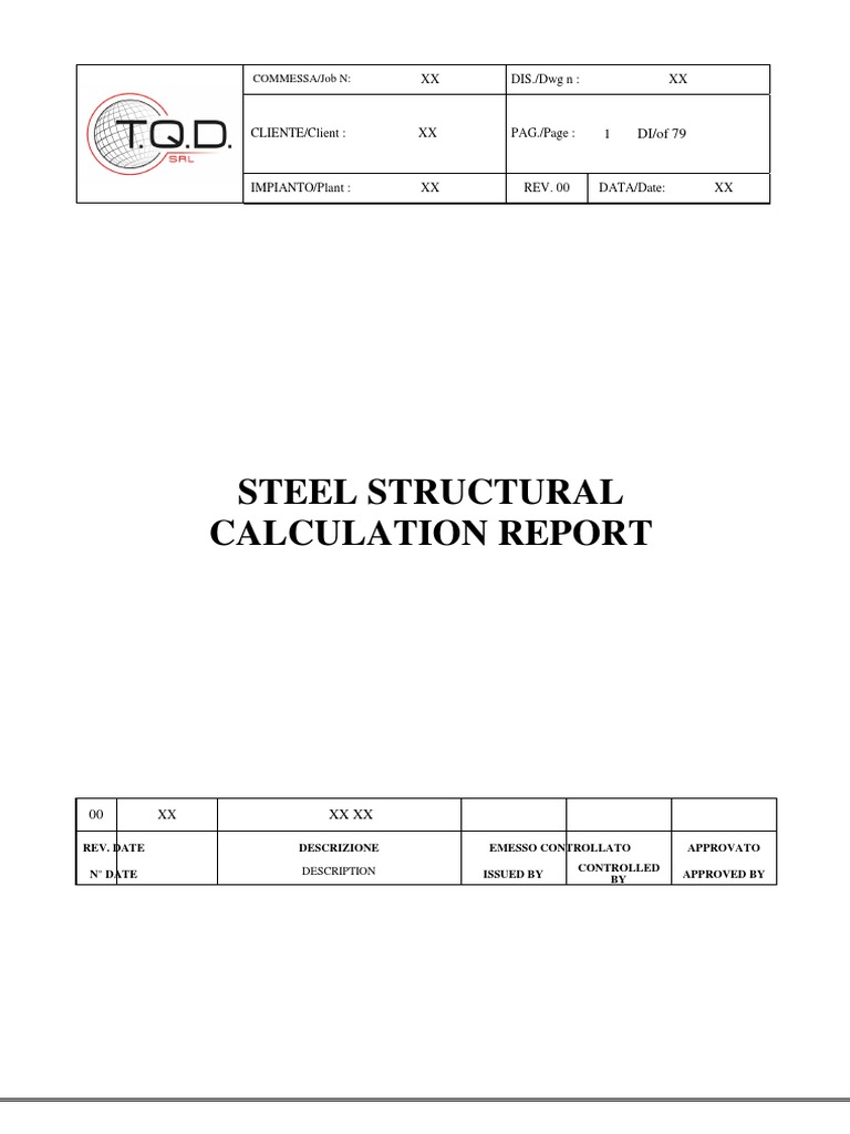 Steel Structural Calculation Report | Stress (Mechanics) | Pipe (Fluid ...
