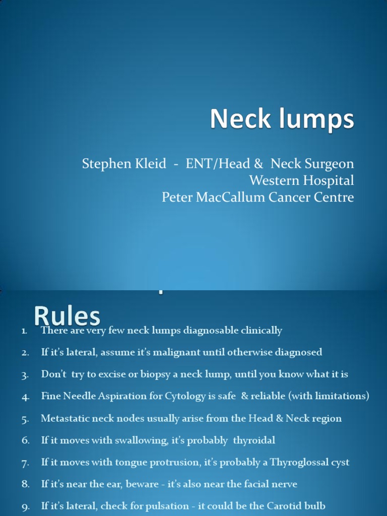 Neck Lumps | PDF | Thyroid | Neck