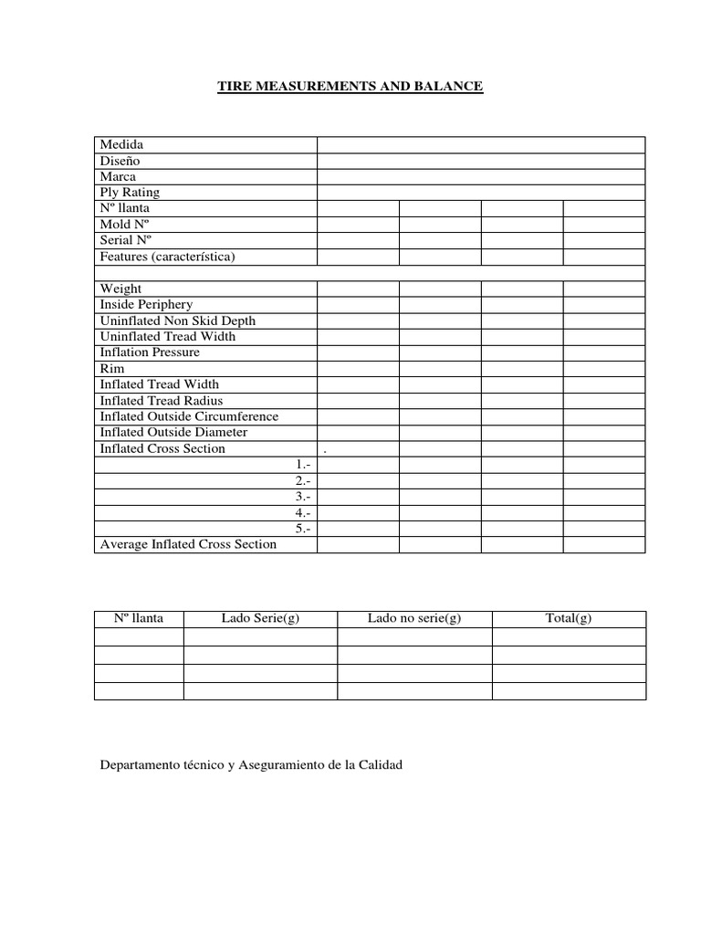 Tire Measurements and Balance | PDF | Tire | Vehicle Parts