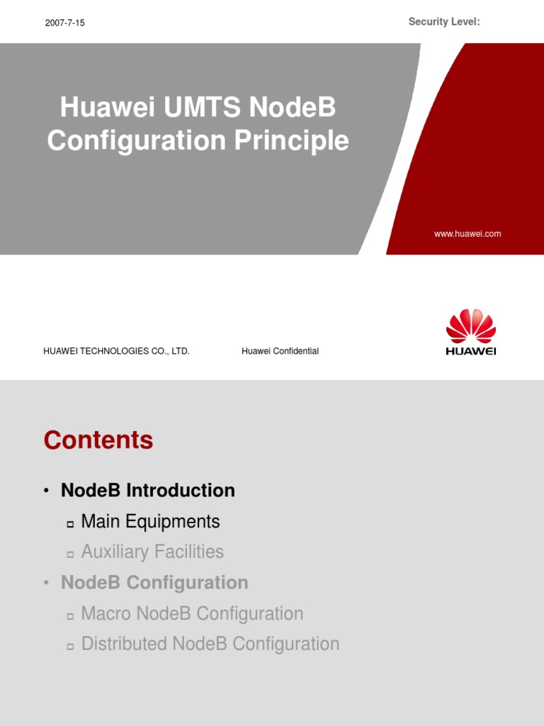 Huawei UMTS NodeB Configuration Guide | PDF | Telecommunications ...