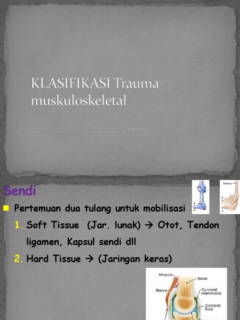 Klasifikasi Trauma Muskuloskeletal | PDF
