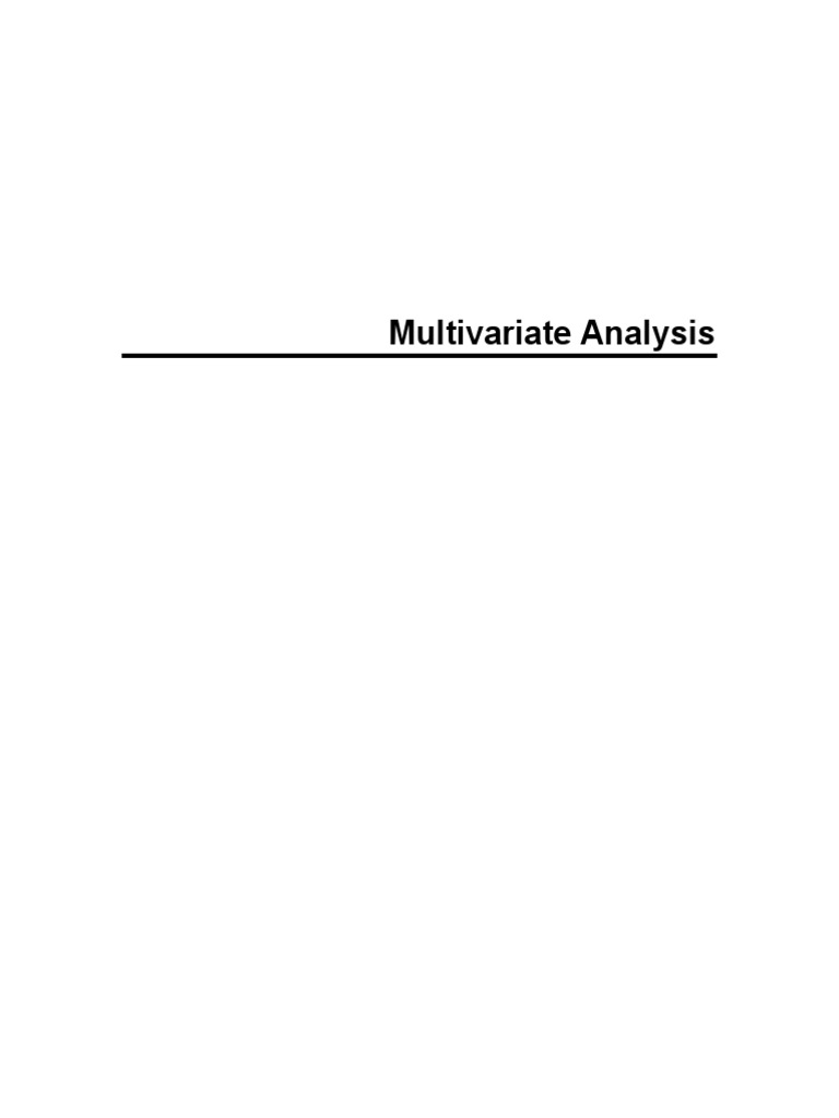 Multivariate Analysis (Minitab) | PDF | Factor Analysis | Principal ...