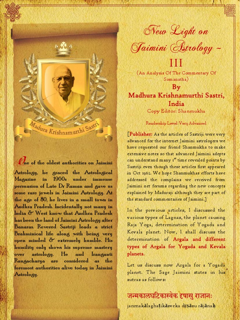 28-New Light On Jaimini Astrology - Part 3 | Download Free PDF | Planets In Astrology ...