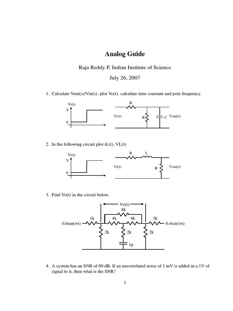 Analog Sample Interview Questions. | PDF