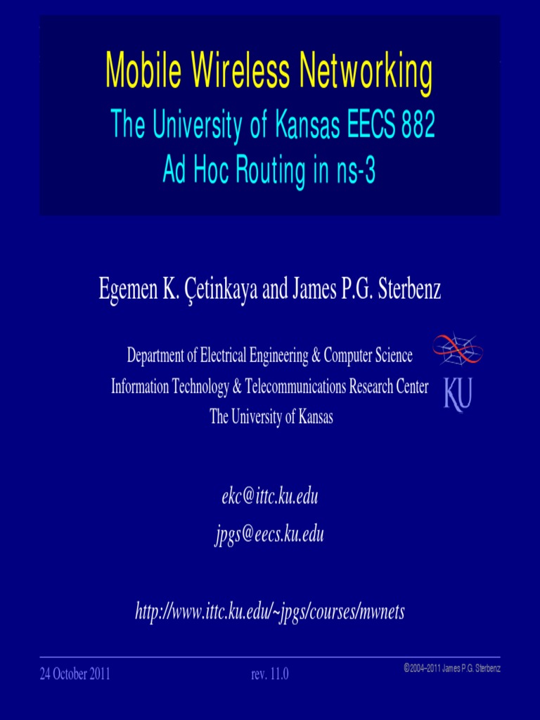 Lecture Lab Manet Ns3 Display | PDF | Wireless Ad Hoc Network | Routing