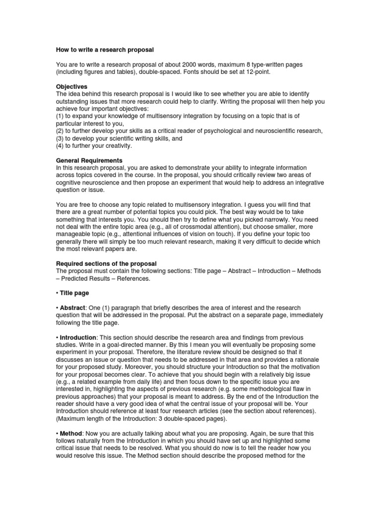 How To Write A Research Proposal | Download Free PDF | Experiment ...