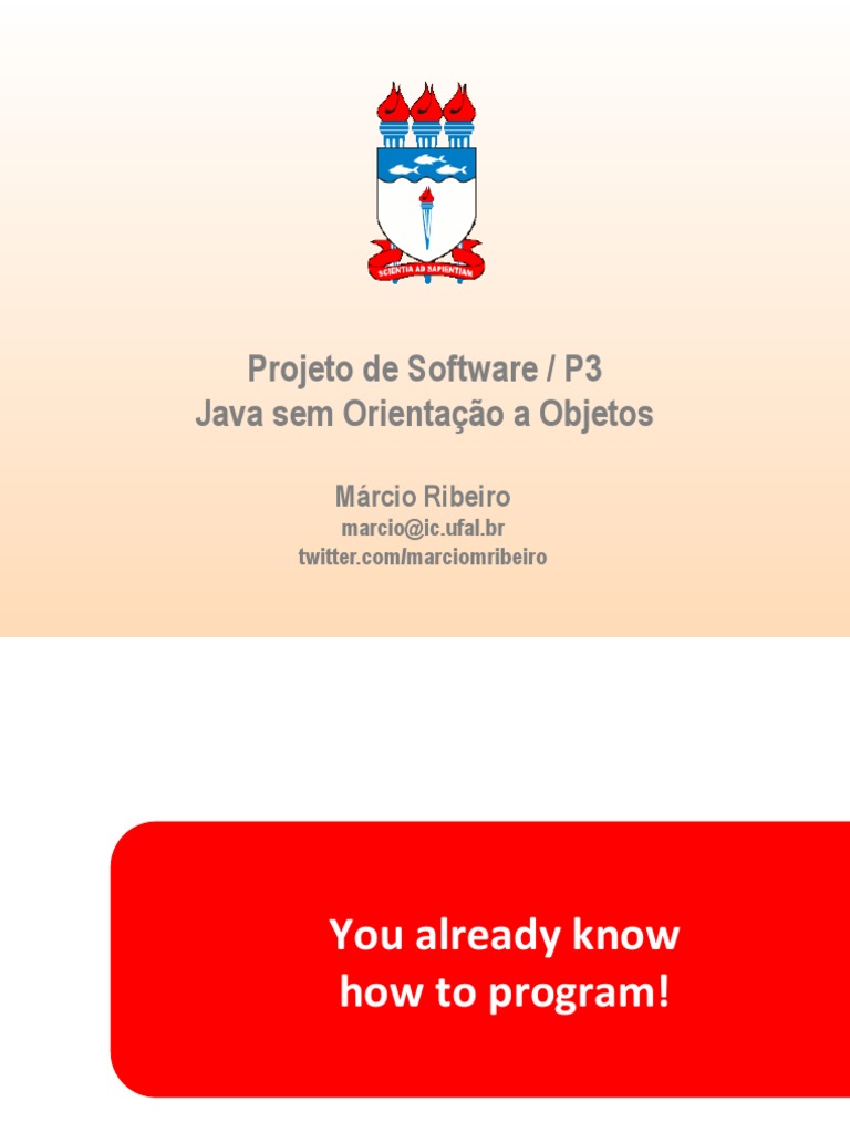 Aula 01 - Java | PDF | Programming Paradigms | Computer Programming