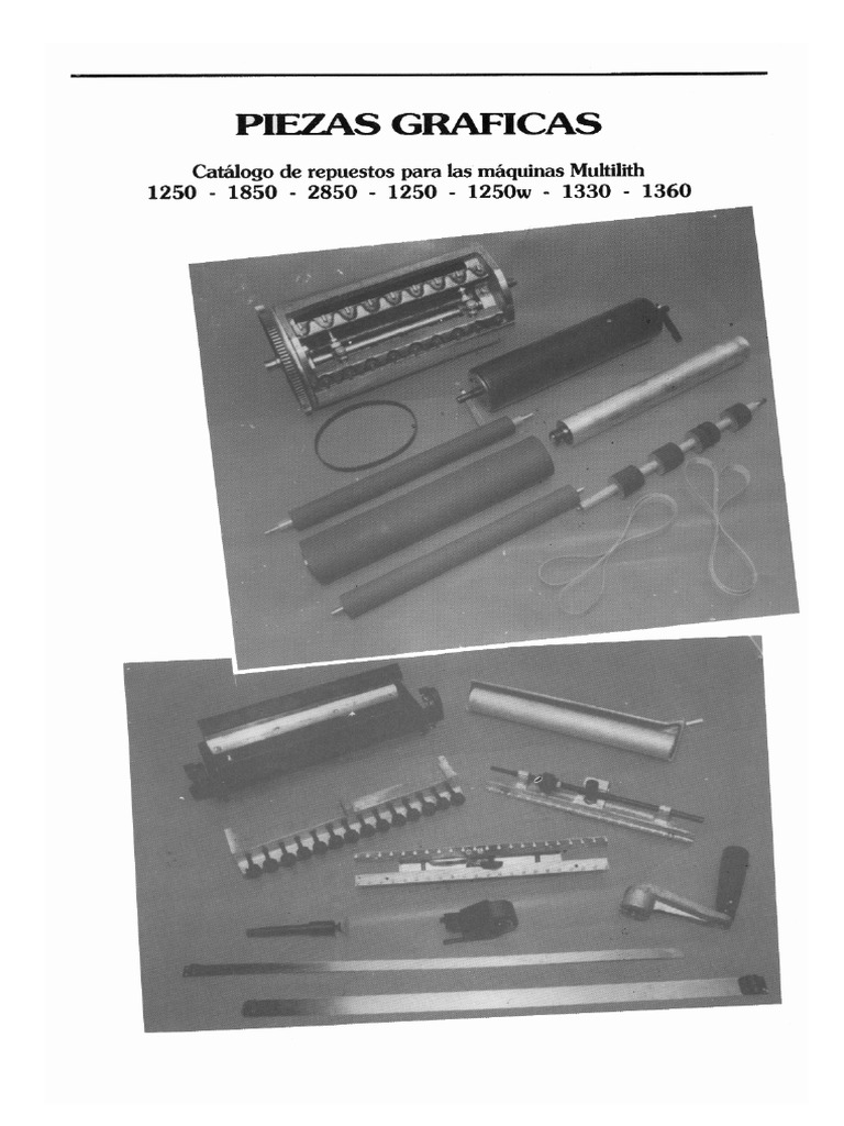 MULTILITH - Catálogo de Piezas | PDF