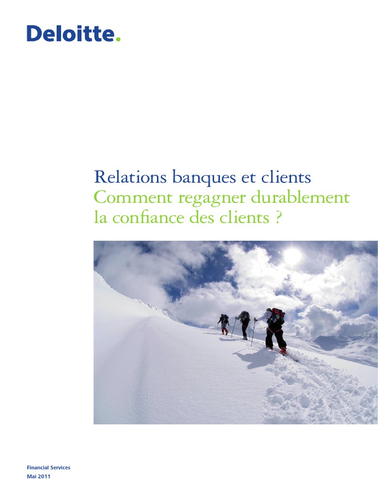Deloitte Etude 2011 Relations Banques-Clients | PDF | Évolution de ...