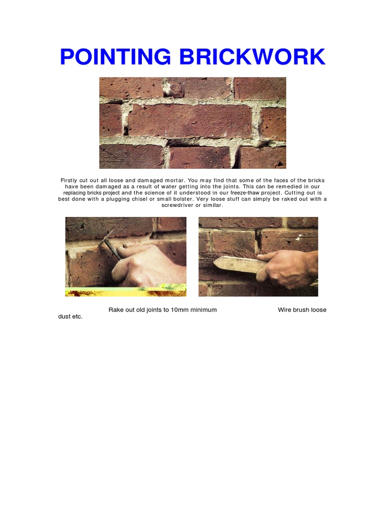 Types of Brickwork Pointing Techniques | PDF