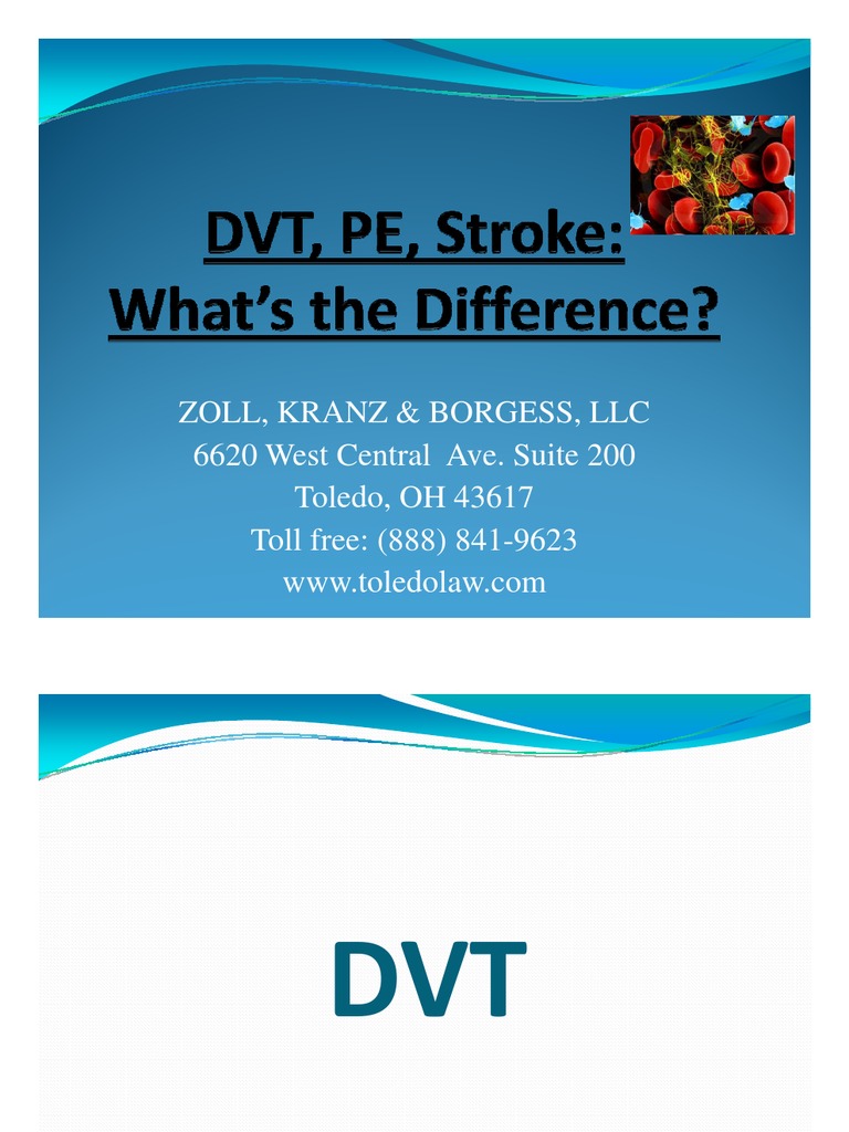 DVT, Pe, Stroke | PDF | Thrombosis | Vein
