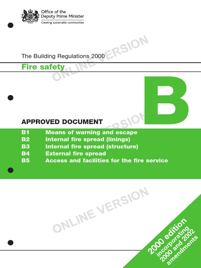 Building Regulations 2000-Fire Safety | PDF | Safety | Wellness
