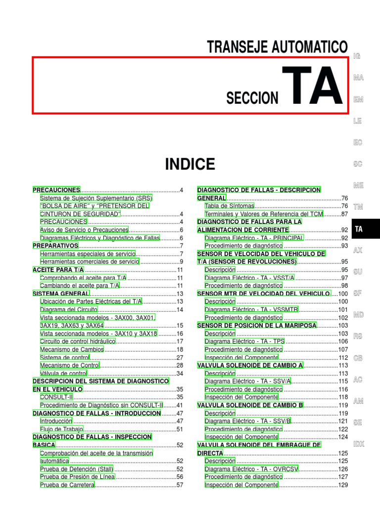 Transeje Automatico | PDF | Airbag | Engranaje