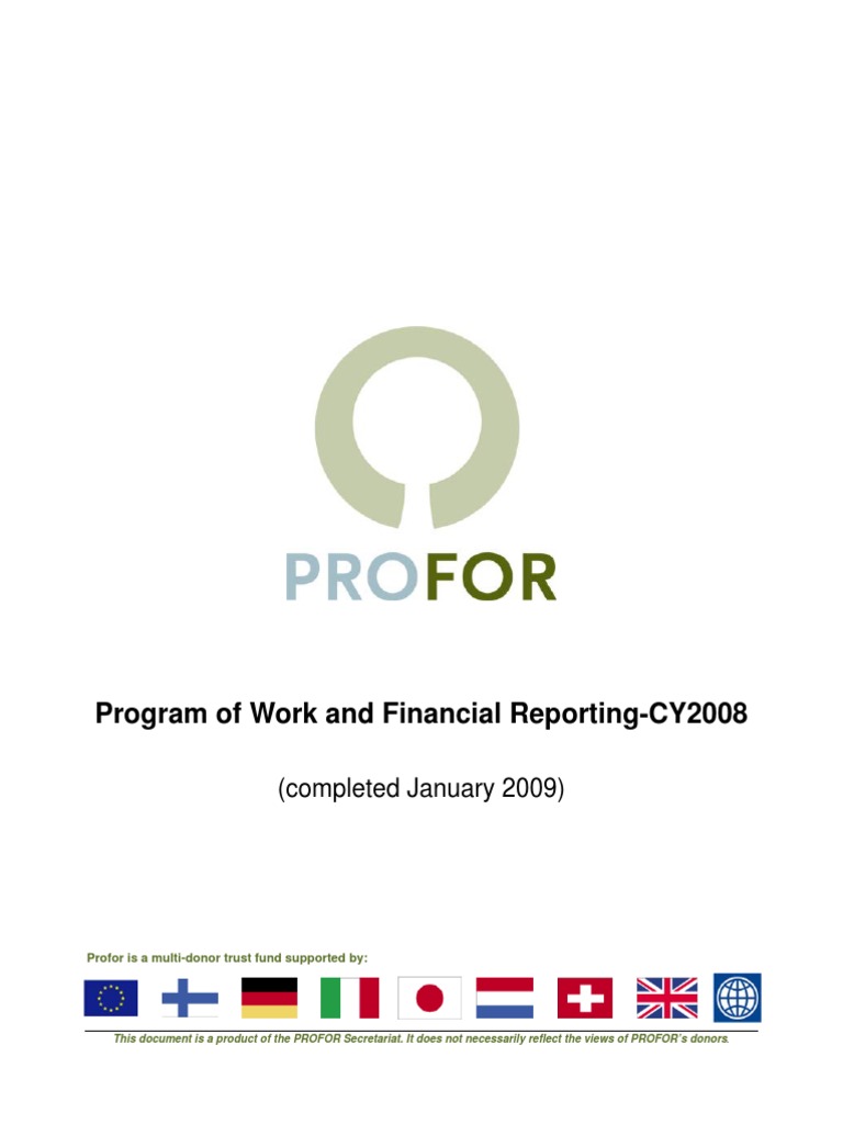 PROFOR Progress Report 2008 | PDF | Reducing Emissions From ...