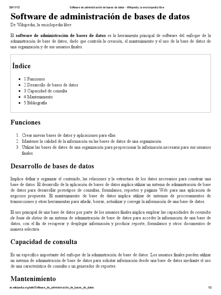 Software de administración de bases de datos - Wikipedia, la ...