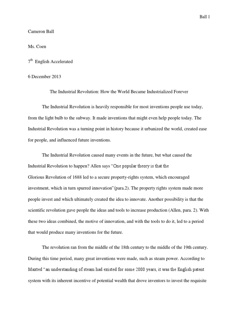 Industrial Revolution: Inventions Impact | PDF | Industrial Revolution ...