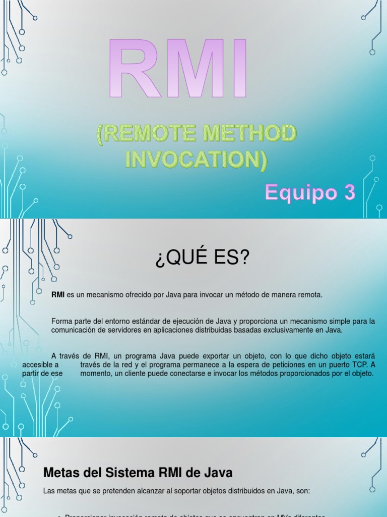 Rmi (Remote Method Invocation) | PDF | Java (lenguaje de programación ...
