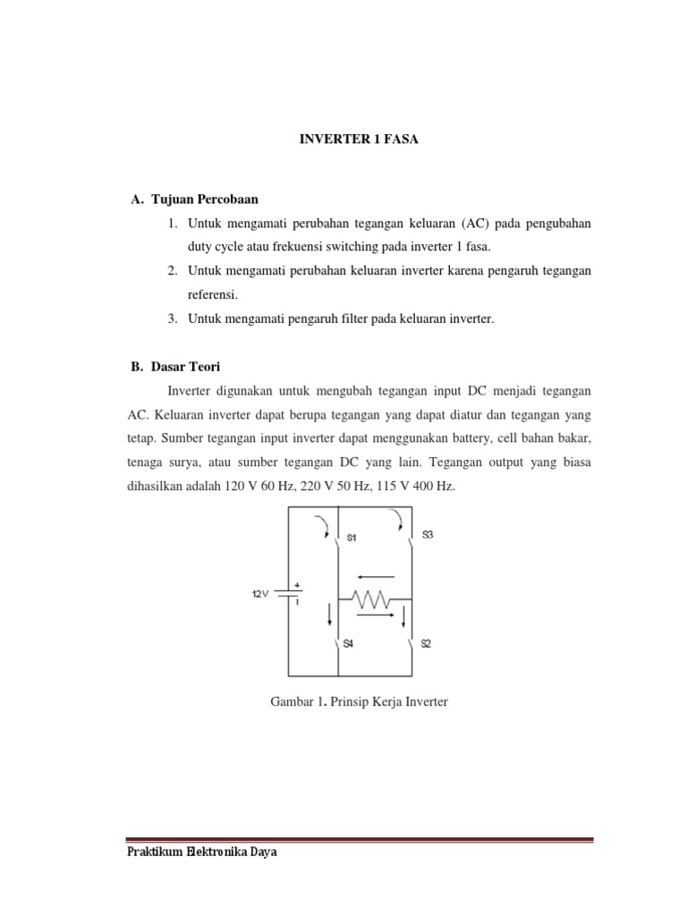 Inverter 1 Fasa | PDF