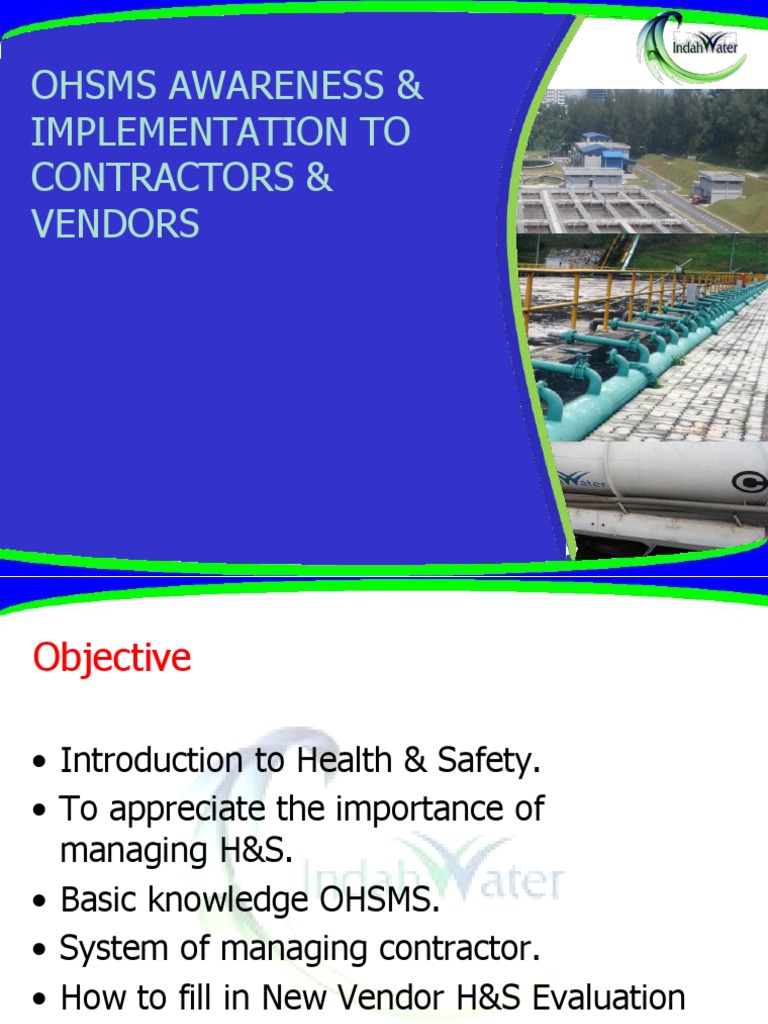 OHSMS Implementation for Contractors | PDF | Occupational Safety And ...