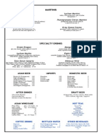 Cappello Cocktail Menu Digital | PDF