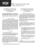 IEEE Word Template Guide | PDF