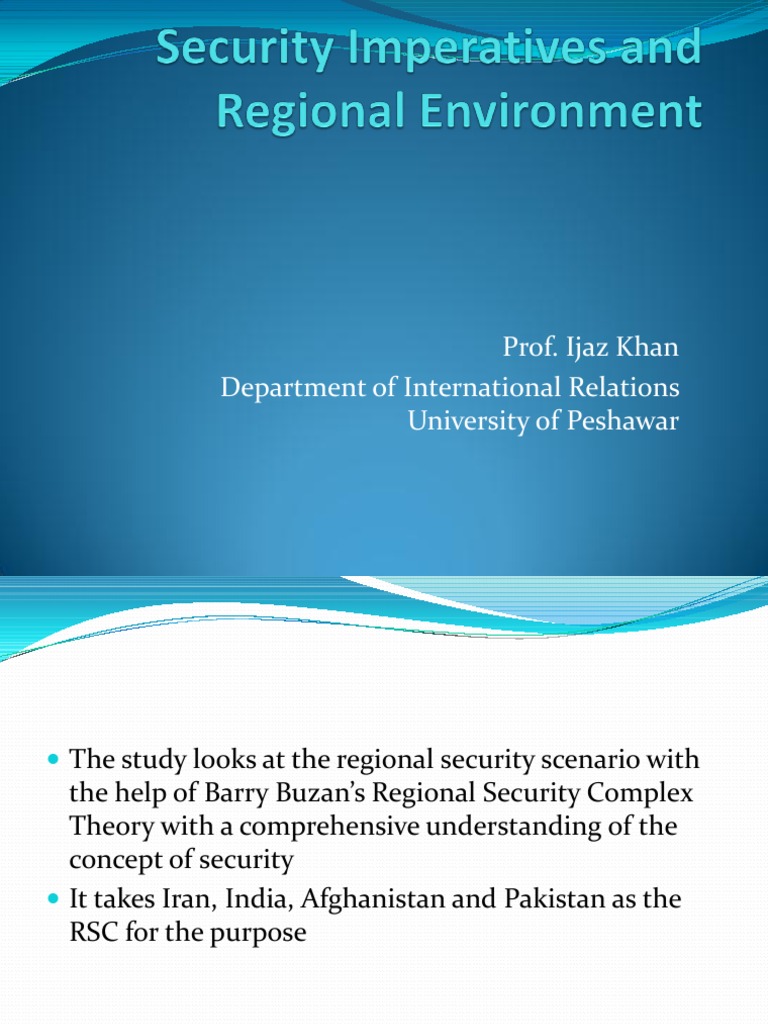 Security Imperatives and Regional Environment | PDF | Pakistan | Cold War
