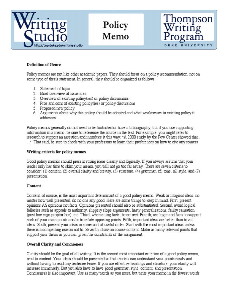 How To Write Policy Memo - Original | PDF | Verb | Linguistics
