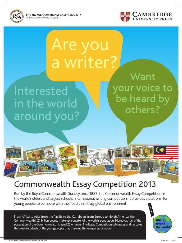 Commonwealth Essay Competition Poster 2013 | PDF