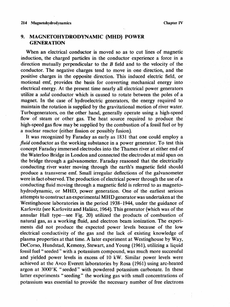 MHD Power Generation Explained | PDF