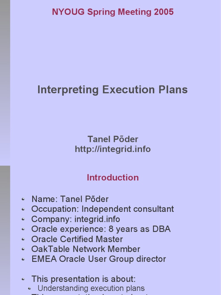 Plans | PDF | Database Index | Oracle Database