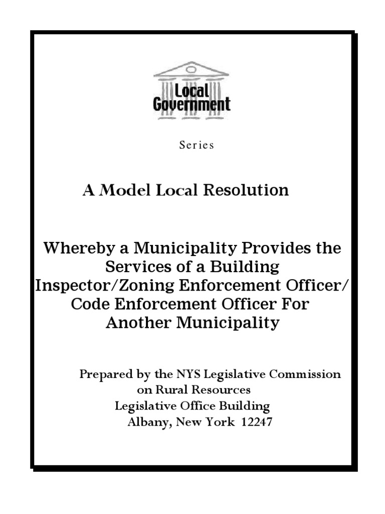 A Model Local: Resolution | PDF | Zoning | Building Code