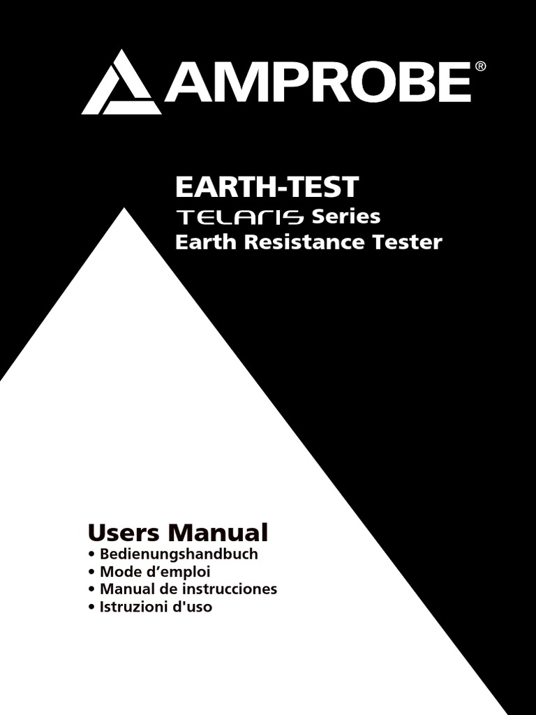 Amprobe Telaris Earth Tester | PDF | Electrical Resistance And ...