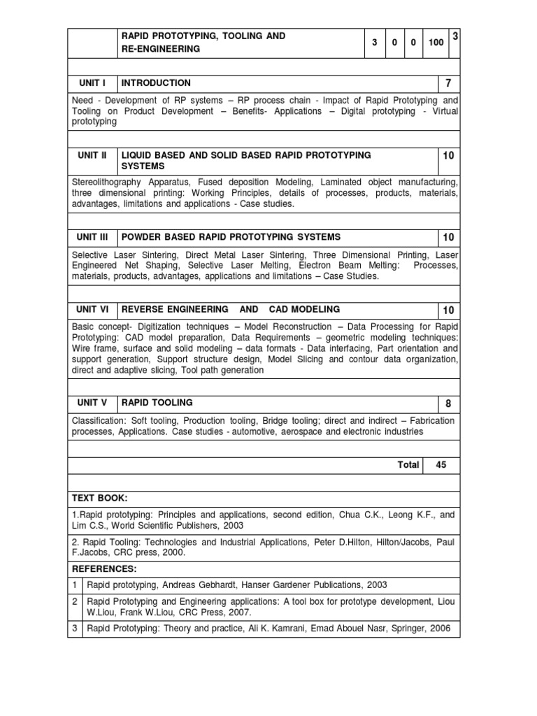Rapid Prototyping Pdf 3 D Printing Prototype