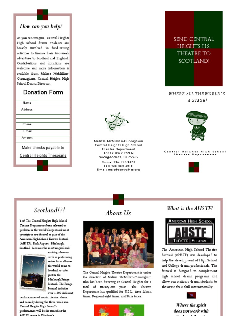 CentralHeightsHS To Scotland Brochure | PDF | Entertainment Events ...