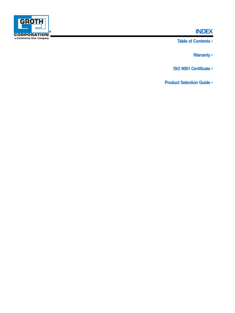 Groth Catalogue | PDF | Valve | Pressure