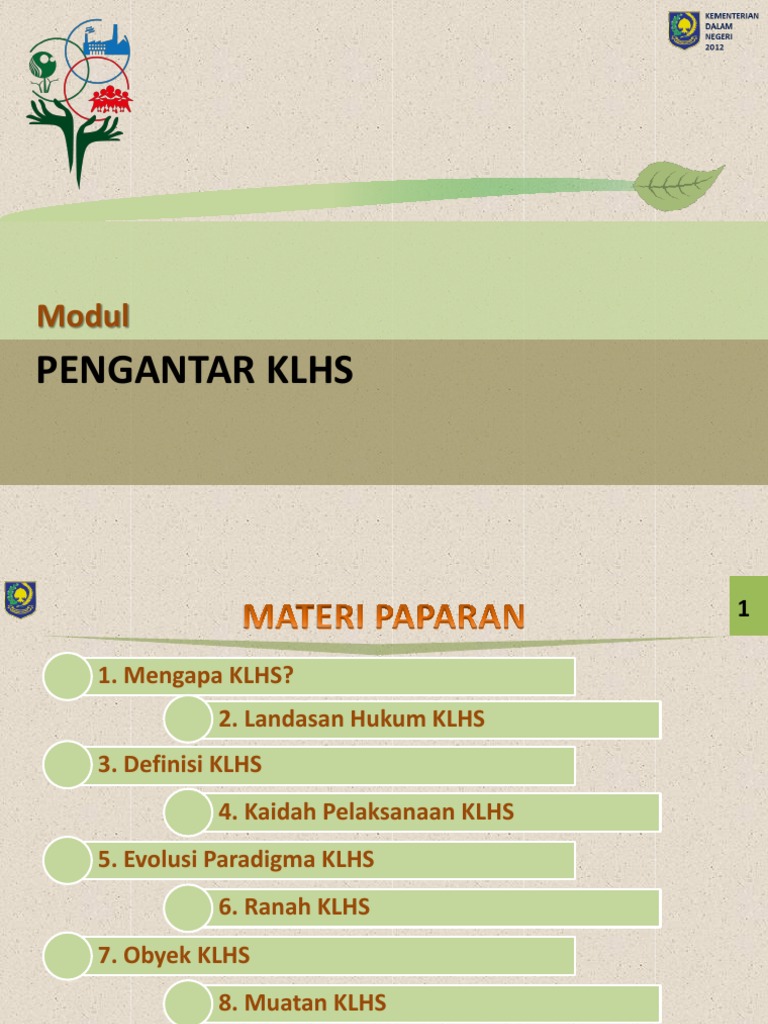 Modul Pengantar KLHS | PDF