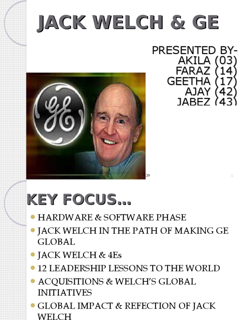 Jack Welch's Leadership at GE Insights | PDF | General Electric | Economies