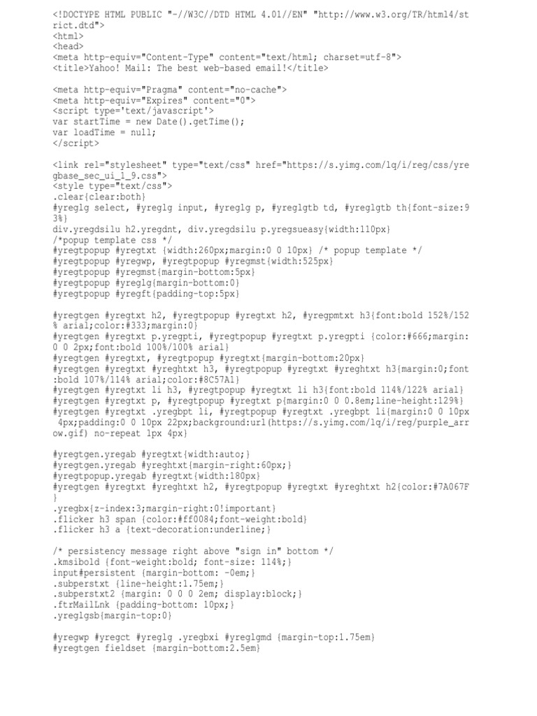 Yahoo | PDF | Authentication | Http Cookie